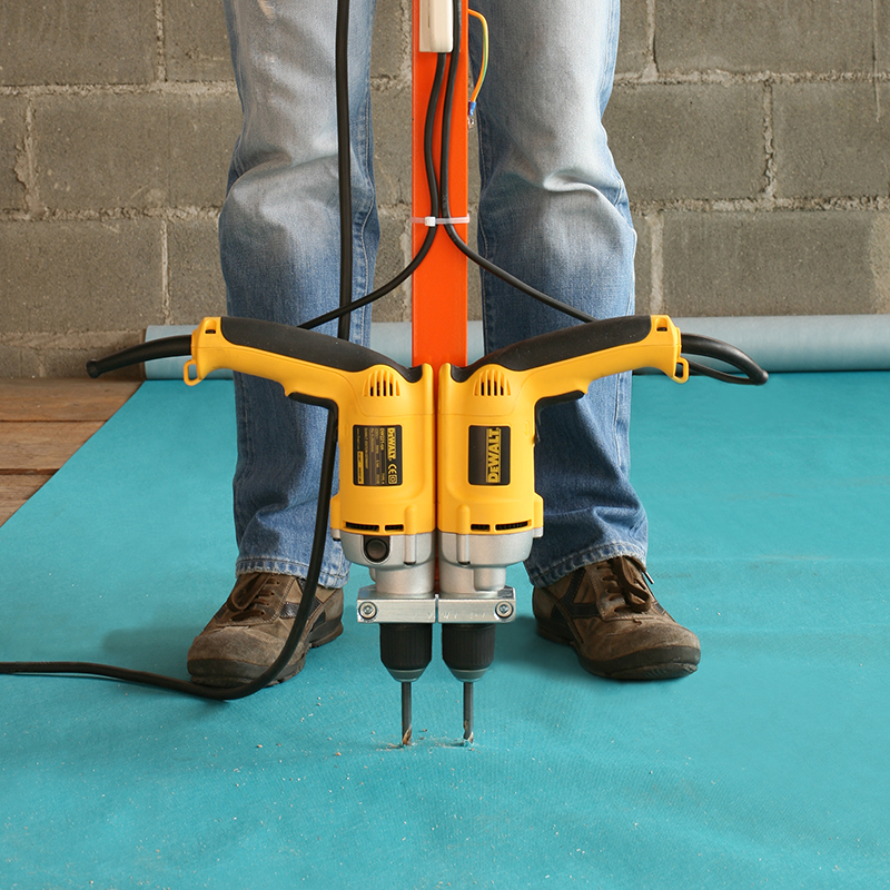 Double Drilling Machine With Stand up Frame Floor Reinforcement And Double Drilling Machine With Stand up Frame Floor Reinforcement And
